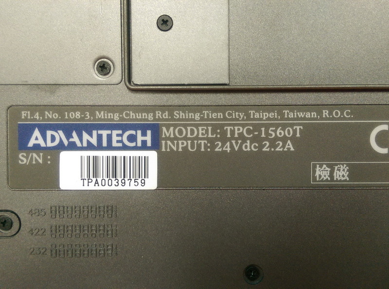 ADVANTECH TPC-1560T TOUCH SCREEN PANEL - 裕益科技自動化設備可程式編碼器PLC分散式控制系統DCS
